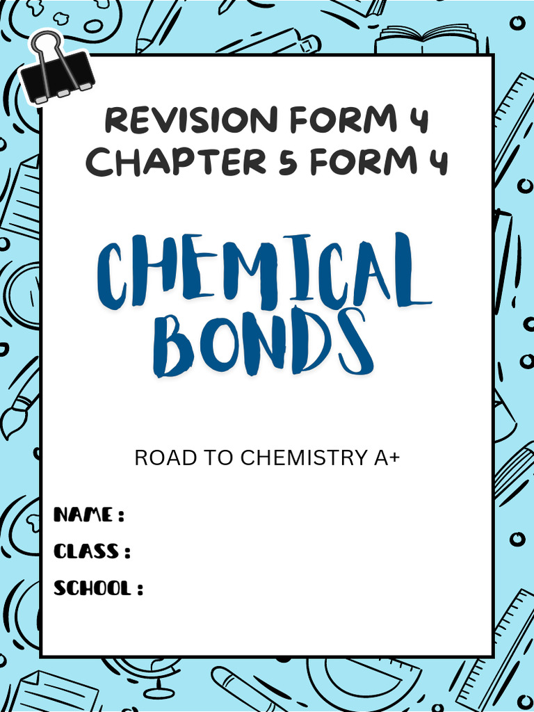 Chemical Bonds Revision 2024 | PDF | Chemical Compounds | Ionic Bonding
