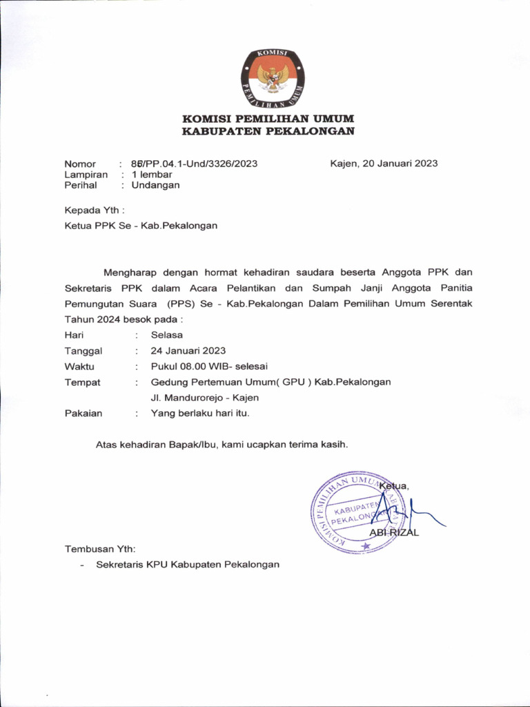 Und PPK Dan Sekretaris PPK | PDF