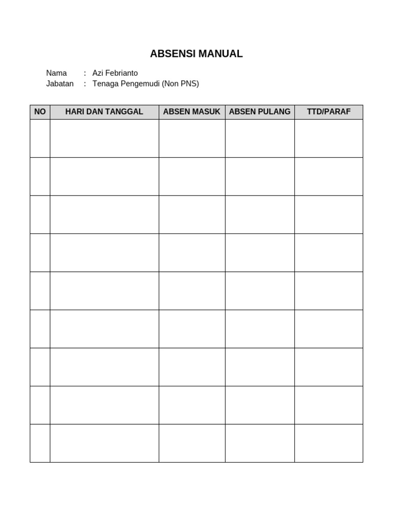 Absen Manual | PDF