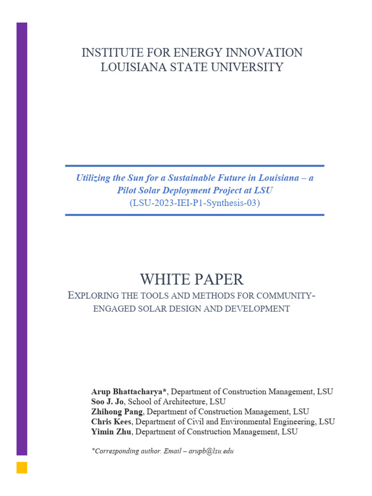 White Paper 1 Synthesis 03 | PDF | Photovoltaics | Renewable Energy