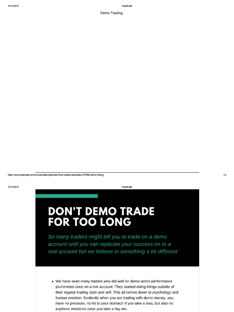 Demo Trading | PDF