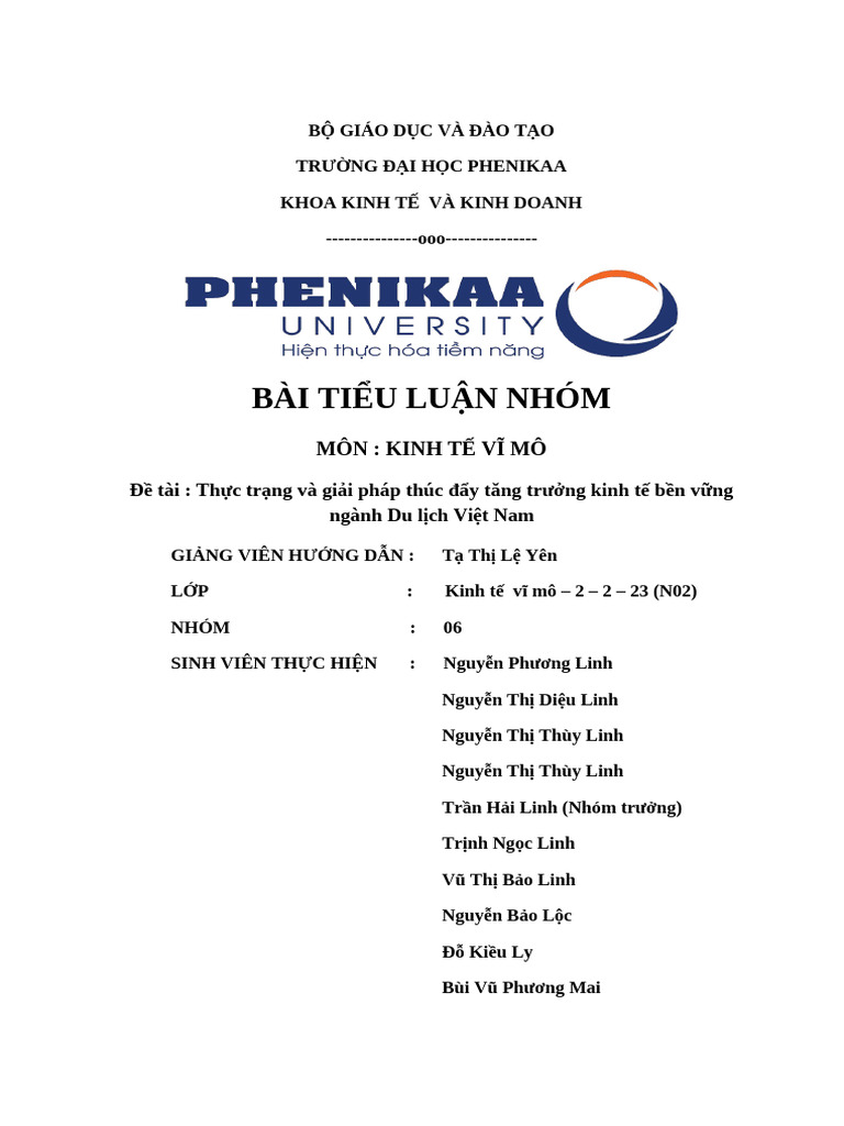 Bài Tiểu Luận Nhóm 6 | PDF