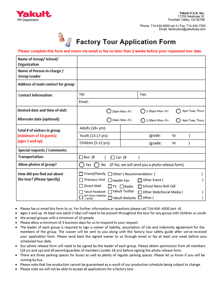 Yakult FactoryTour Application | PDF