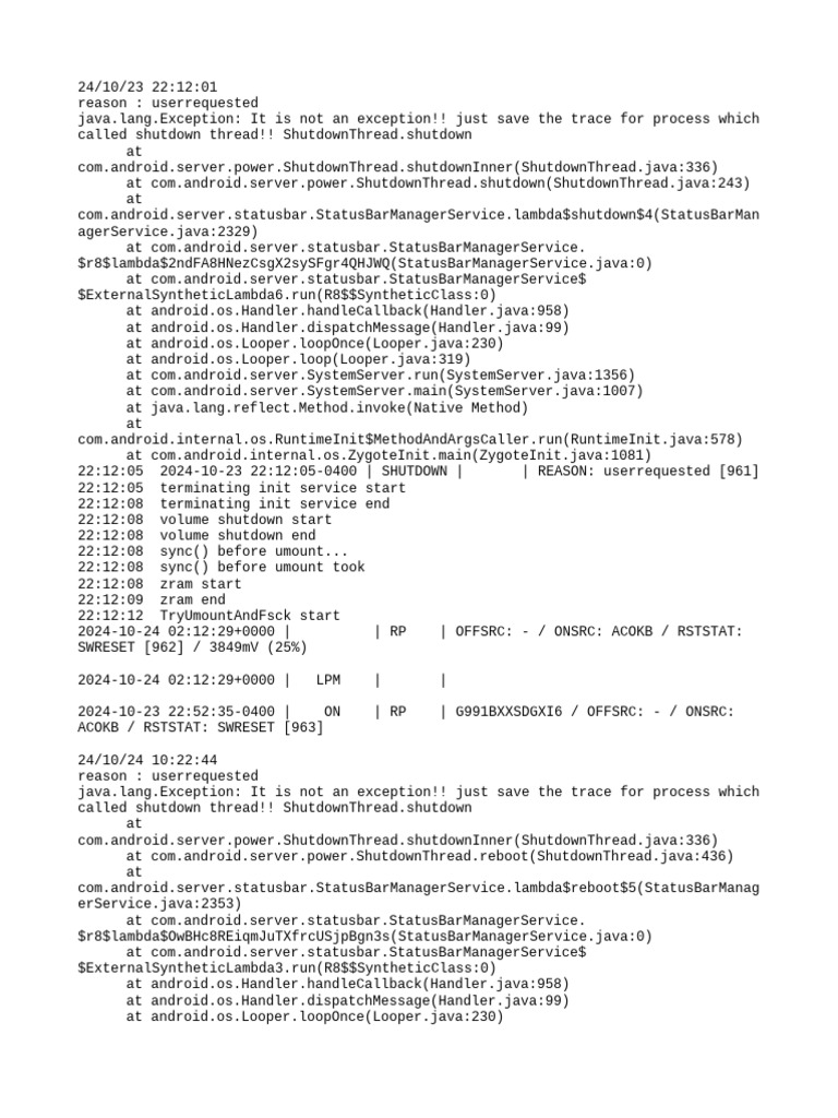 Power Off Reset Reason Backup | PDF | Operating System Technology | Concurrent Computing