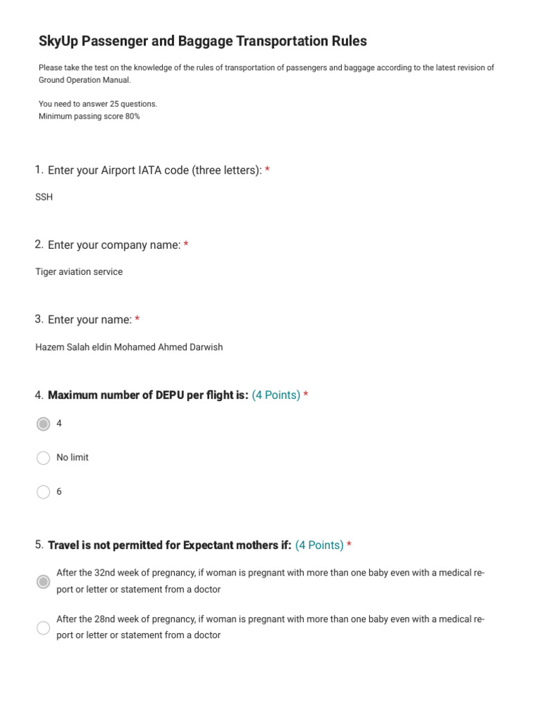 SkyUp Passenger and Baggage Transportation Rules | PDF | Transport ...