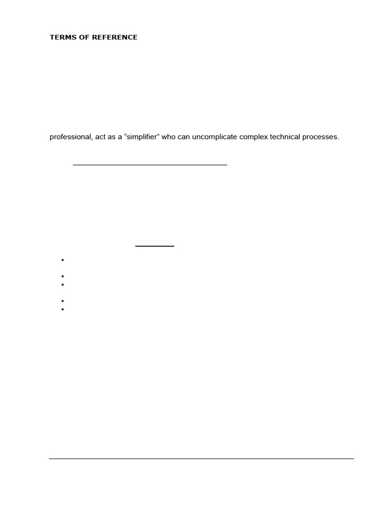 RFQ 35 06 2021 Terms of Reference | PDF