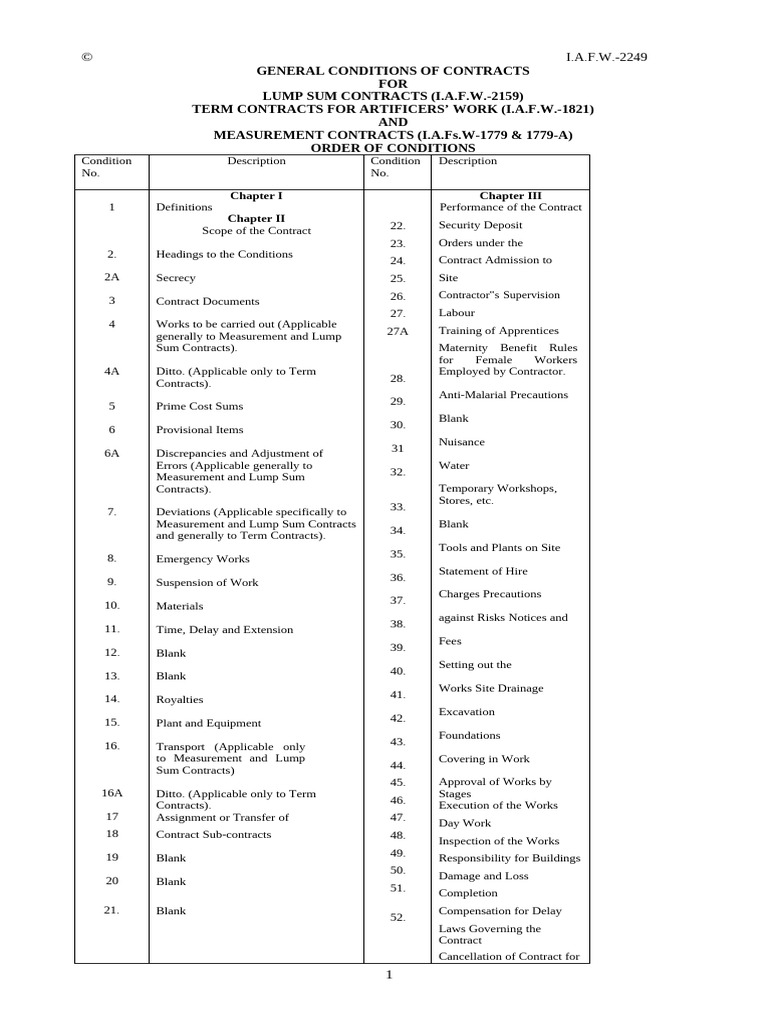 Iafw 2249 General Conditions of Contract | PDF | Employment ...