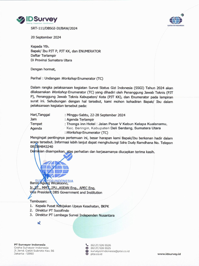 Surat Undangan TC Sumatera Utara-1 | PDF