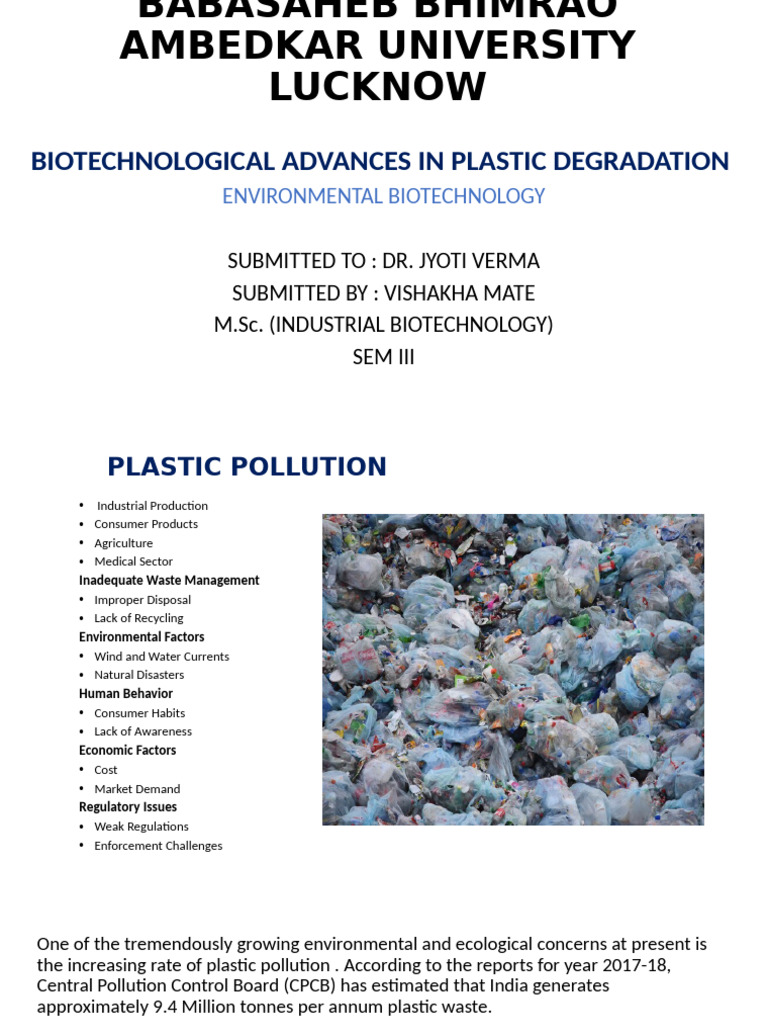 Plastic Degradation | PDF | Biodegradation | Plastic