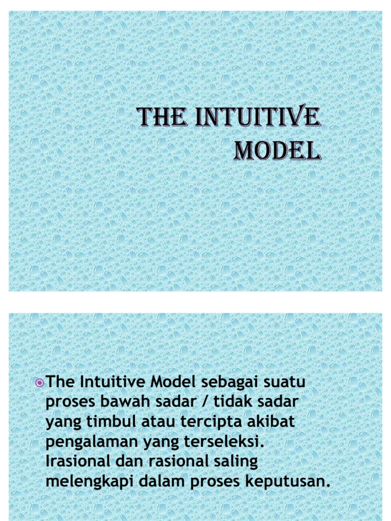 Materi The Intuitive Model | PDF