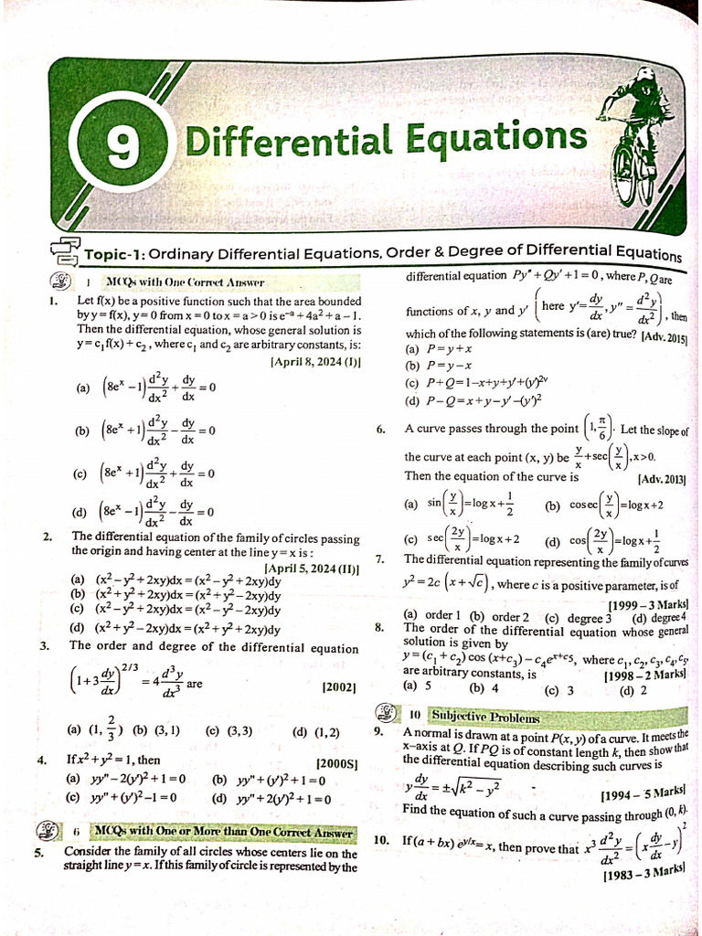 Diff Eq Advanced With Mains Pyq | PDF