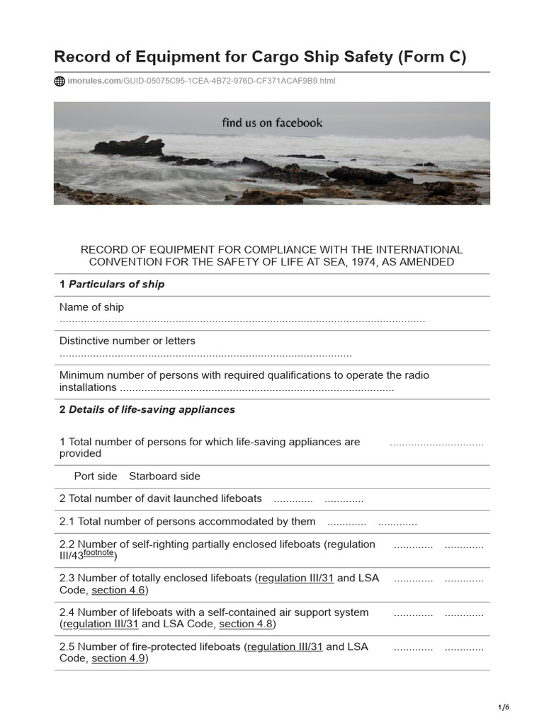 Cargo Ship Safety Equipment Record | PDF | Navigation | Radio