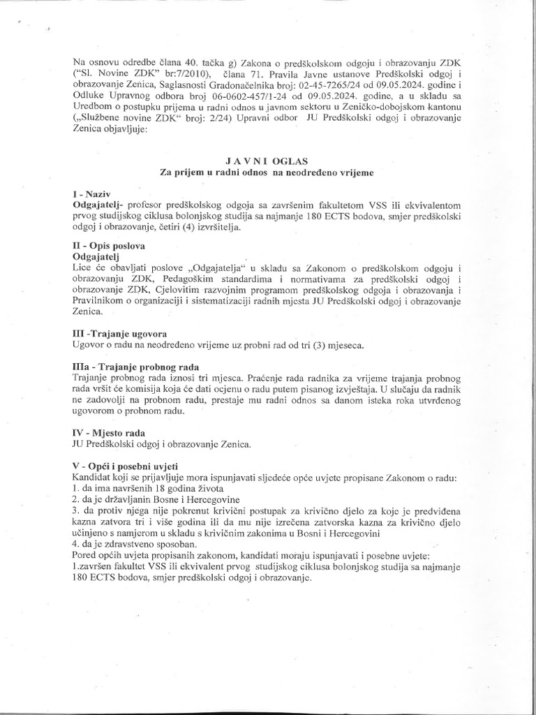 Tekst Javnog Oglasa 2 | PDF