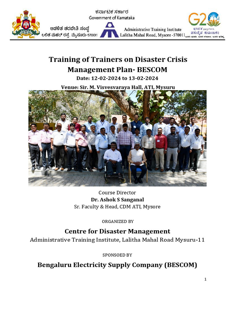 Training For Disaster Management | PDF | Emergency Management | Risk