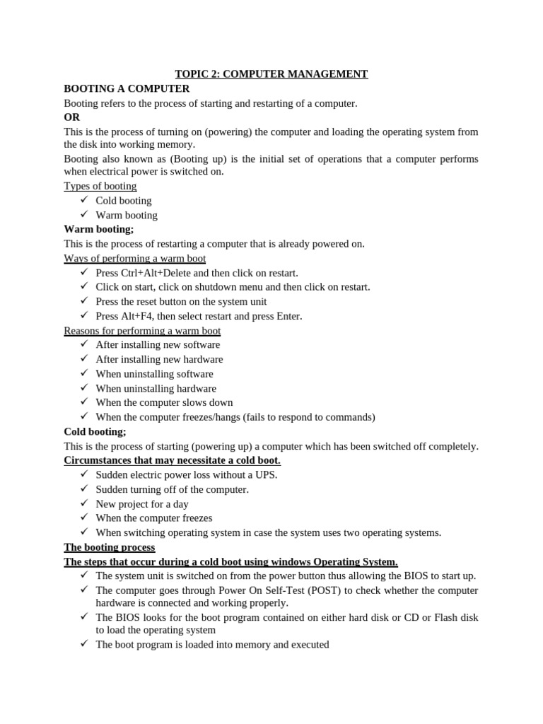 TOPIC 2 computer mngt | PDF | Computer File | Icon (Computing)