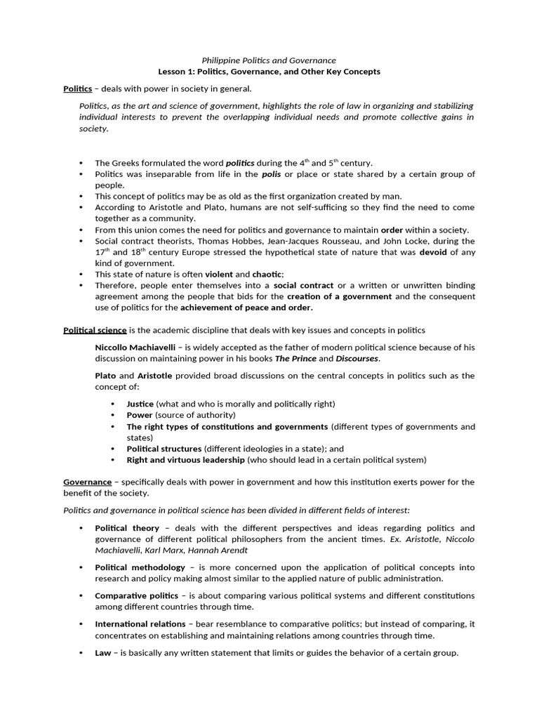Lesson 1 handout | PDF | Social Contract | Liberal Arts Education