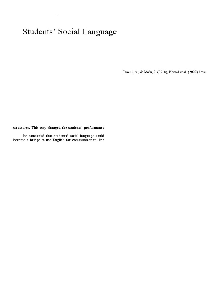 Social Language as a Tool for English Dialogue | PDF | English Language ...