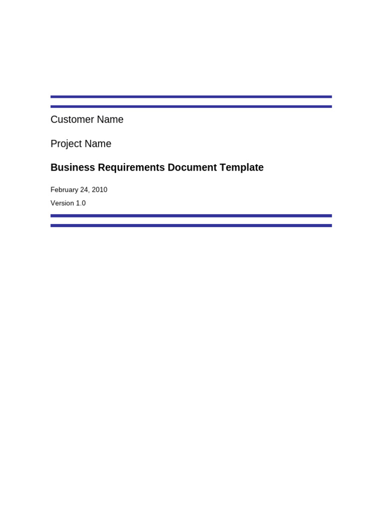 Business Requirements Document Template | PDF | Use Case | Computer Science