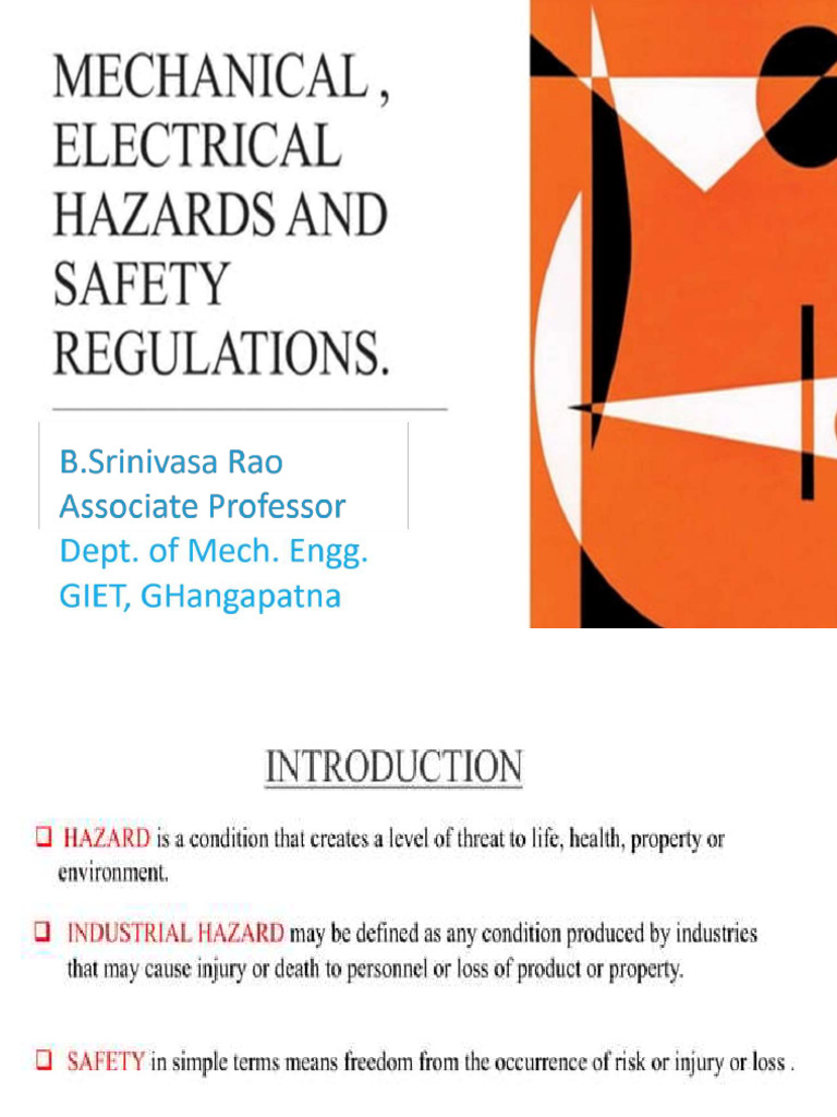 Mechanical and Electrical Hazards Types Causes and Preventive Steps ...