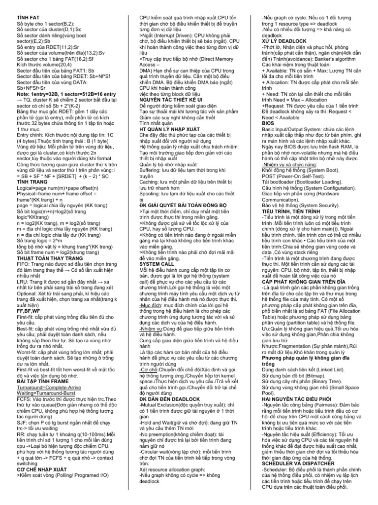 Cheat Sheet HDH | PDF