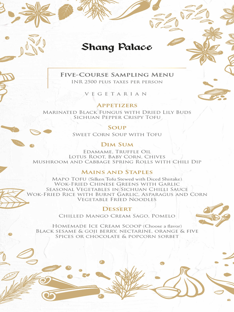 Sampling-Menu | PDF | Tofu | Chinese Cuisine