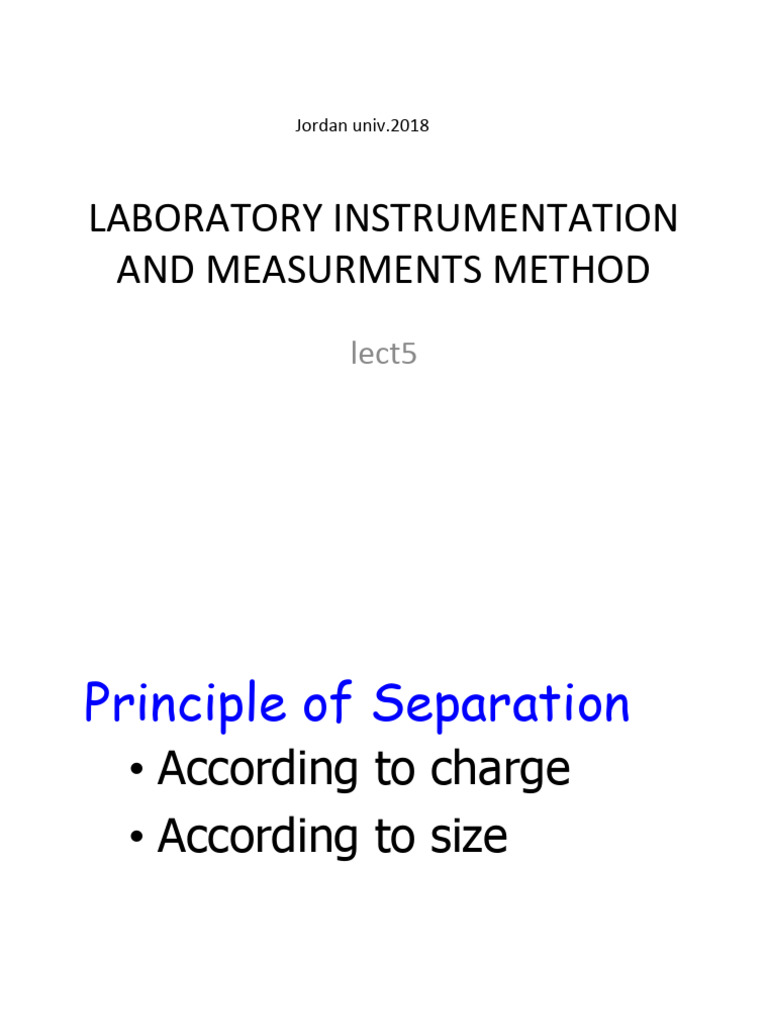 LABORATORY INSTRUMENTATION AND MEASURMENTS METHOD Lect 5 | PDF ...