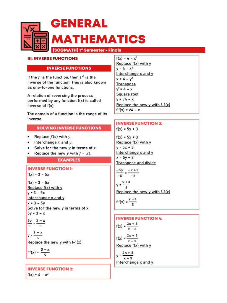 1st Sem Genmath Finals | PDF | Exponentiation | Inequality (Mathematics)