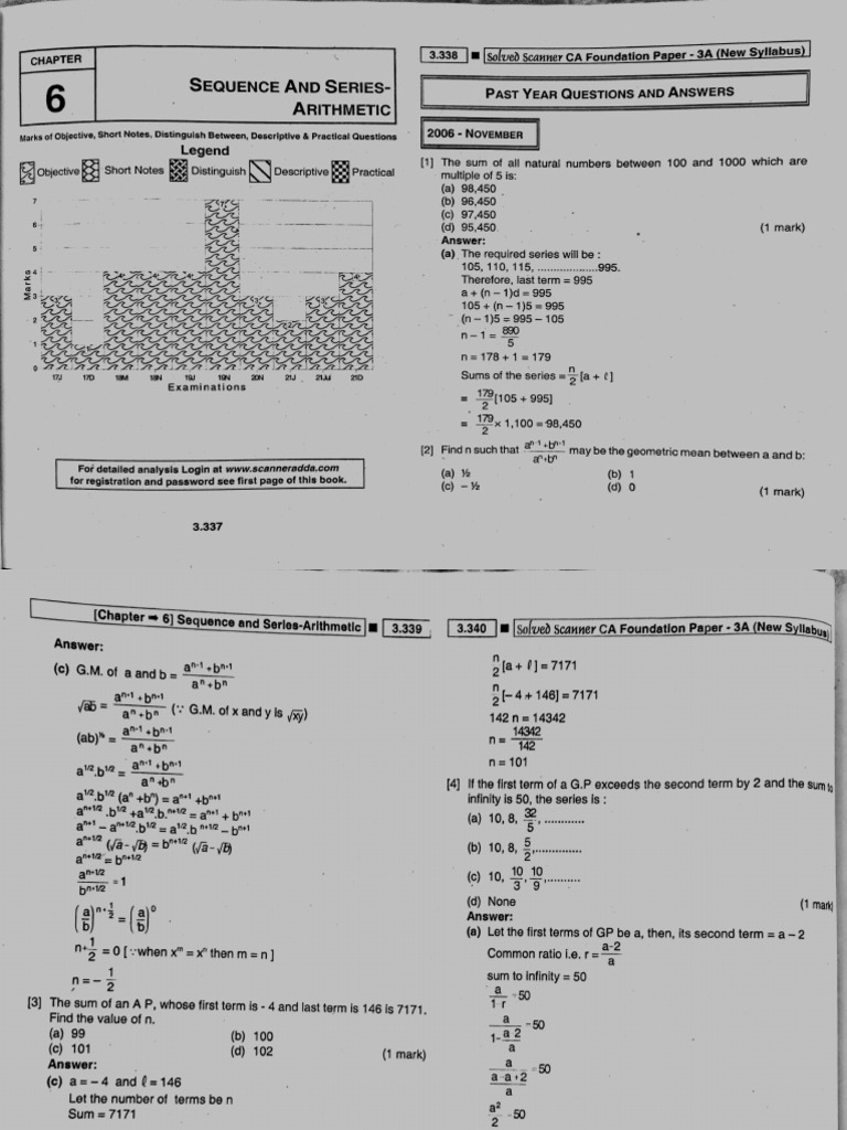 Quantitative Aptitude Scanner (Squence and Series) | PDF
