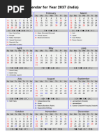2027 Indian Calendar with Festivals | PDF | Hindu Worship | Religious ...