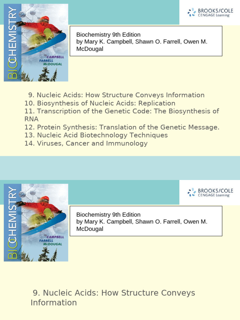 강의용 자료-Molecular Biology - 1. Nucleic Acids-Campbell6e - Ch9 | PDF | Rna | Ribosome