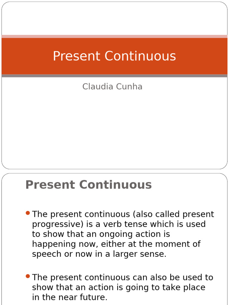 Aula 7 - Present Continuous | PDF | Verb | Language Families