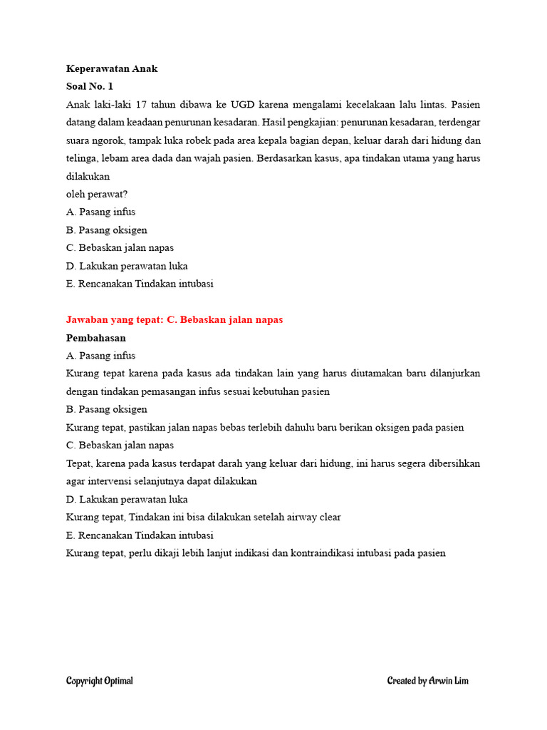 Latihan Soal Ukom | PDF