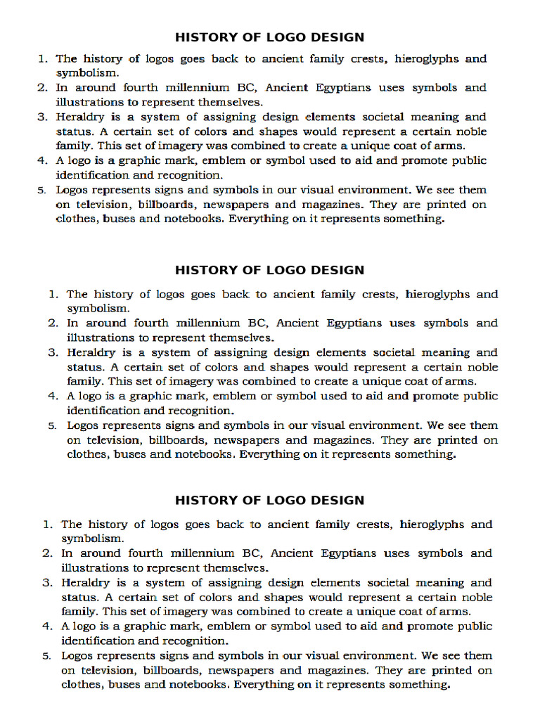 HISTORY OF LOGO DESIGN Otline Arts | PDF | Art