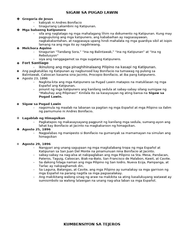 Sigaw Sa Pugad Lawin | PDF