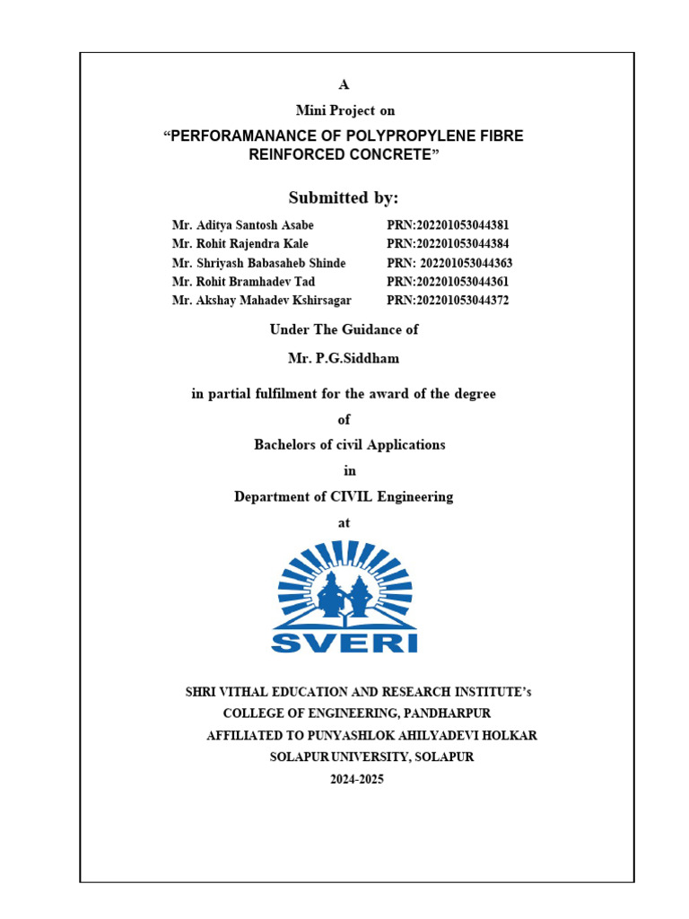Performance Of Polypropylene Fiber Concrete Pdf Concrete Fracture