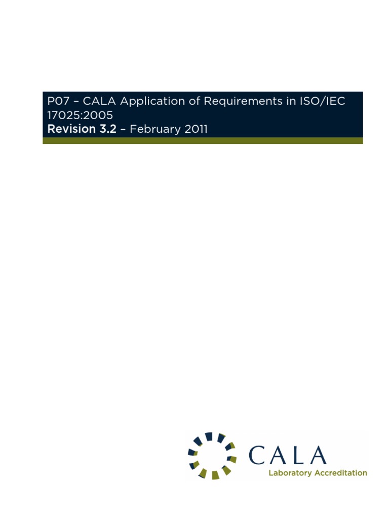 P07 CALA Application | PDF | Calibration | Accuracy And Precision