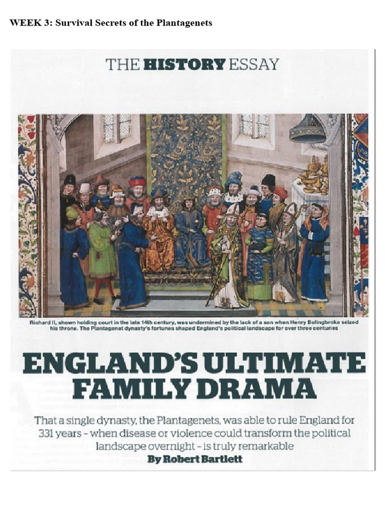 Plantagenet Survival Secrets Revealed | PDF | Social Science | History