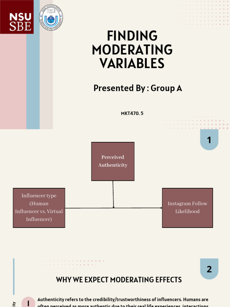 Finding Moderating Variables | PDF | Credibility | Communication