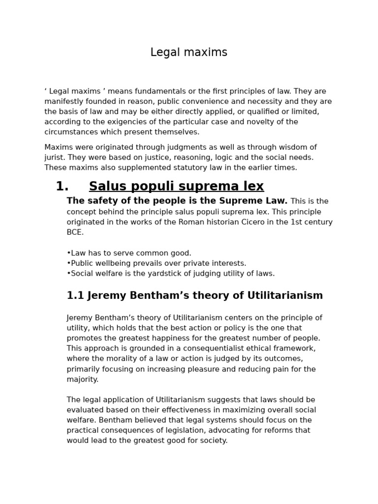 Maxims | PDF | Legal Remedy | Injunction
