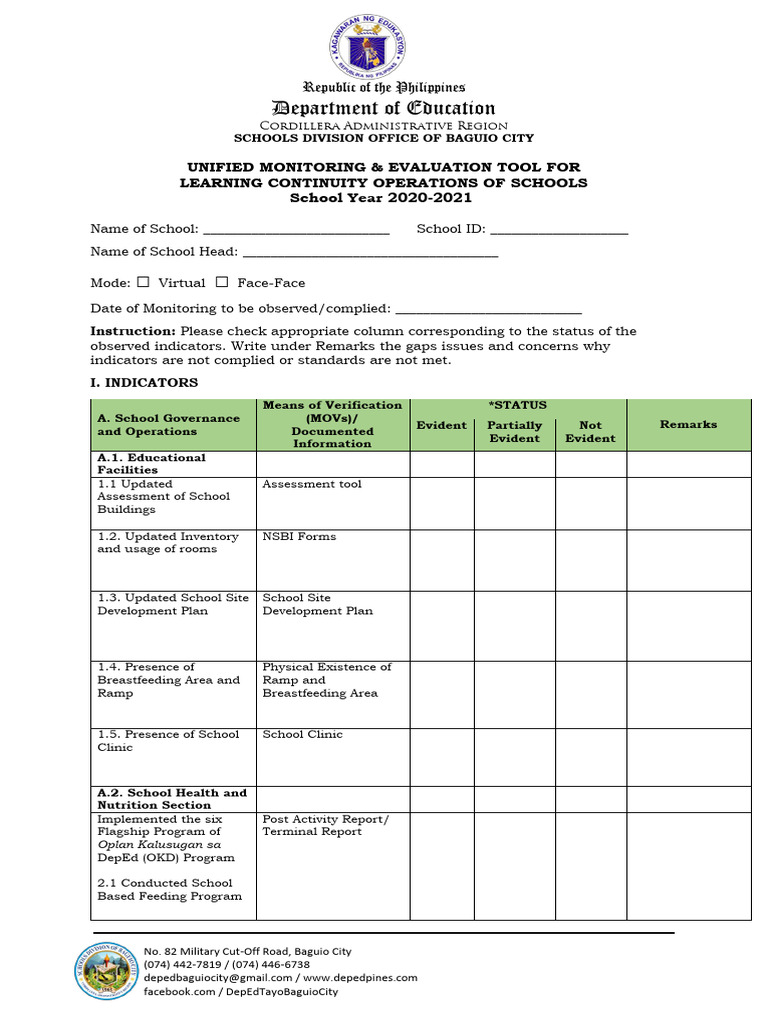 Monitoring Tool for School Operations | PDF | Business