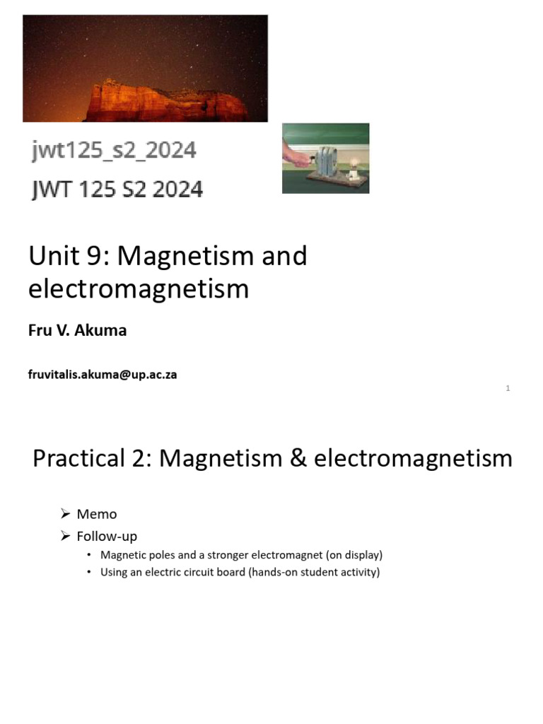 Unit 9 Magnetism and Electromagnetic Induction | PDF | Inductor ...