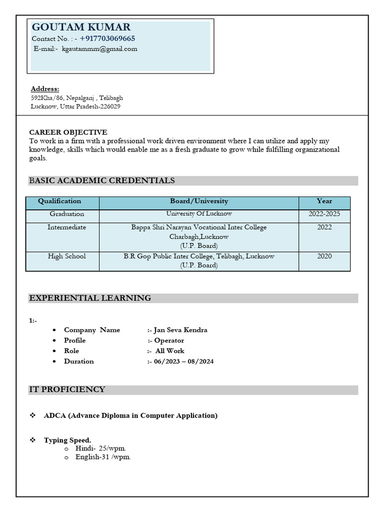 My Resume | PDF | Career & Growth