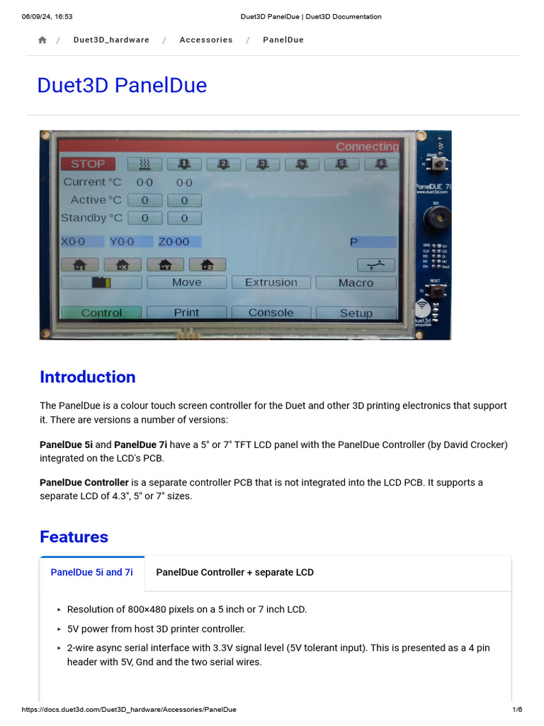 Duet3d Paneldue Duet3d Documentation En Pdf Liquid Crystal