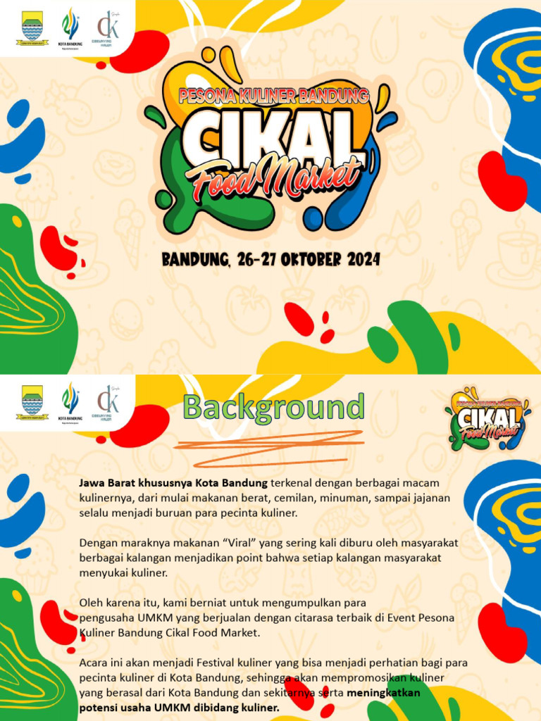 Fix Prop Pesona Kuliner Bandung Cikal Food Market (Sponsor) | PDF