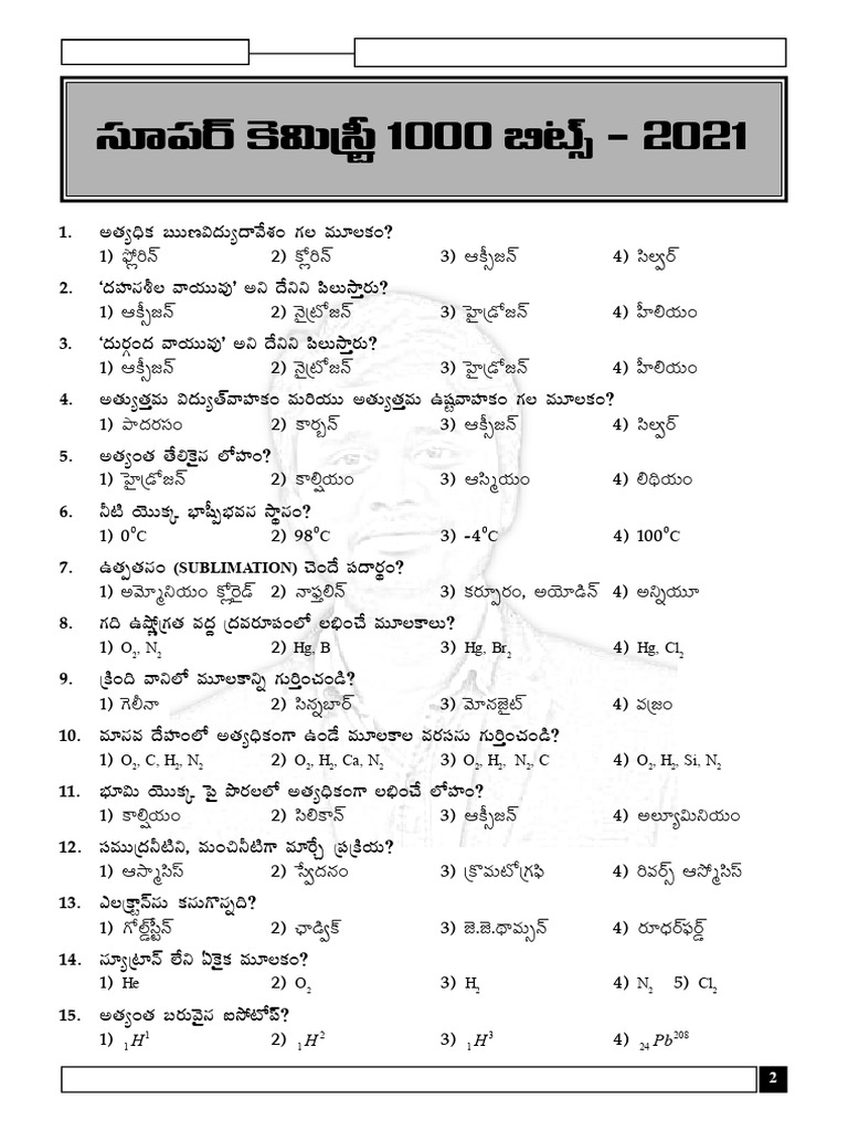 Chemistry 1000 Q (1) - 2-76 - Watermark | PDF