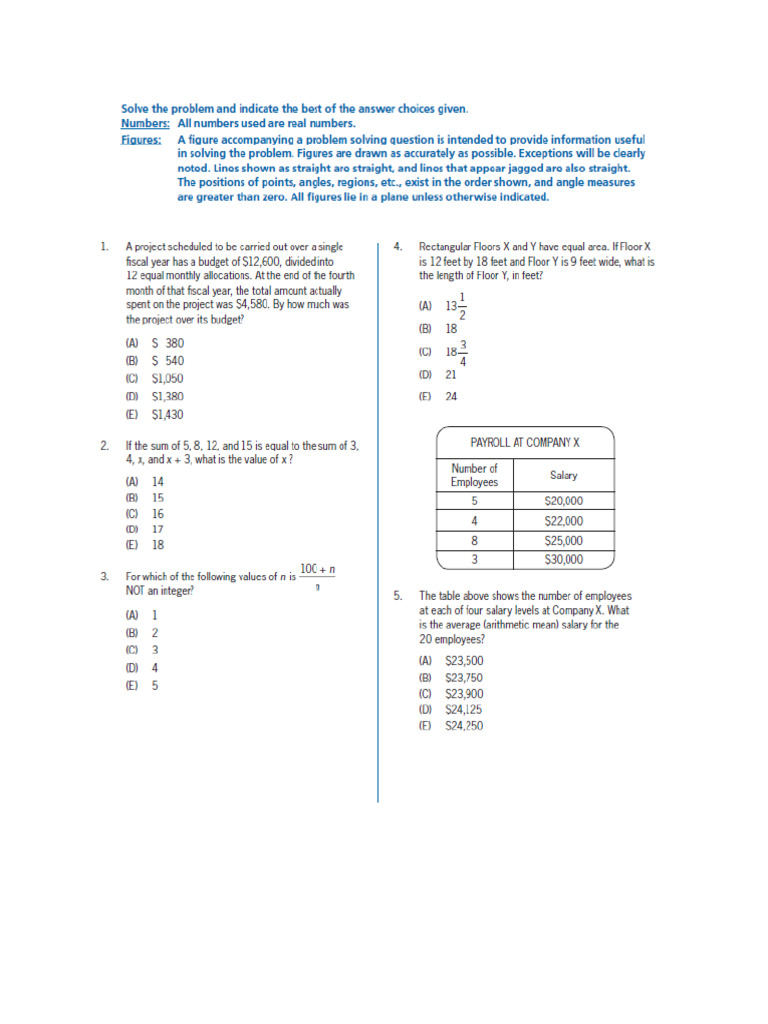 Problem Solving Question 2 + answer key | PDF