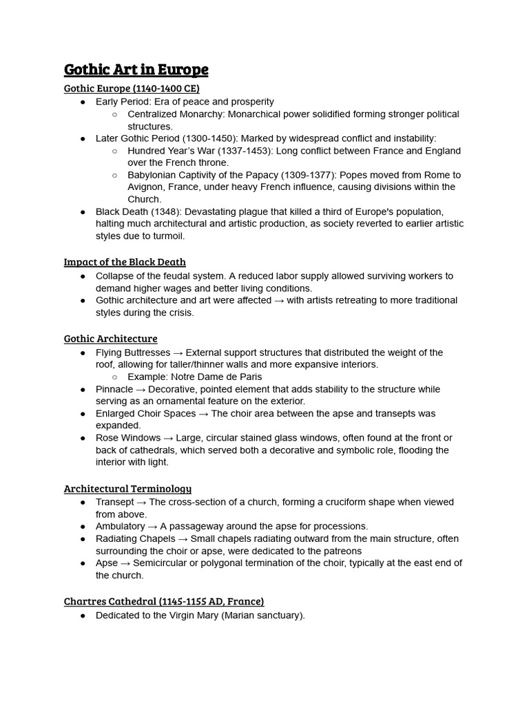 Gothic Art History | PDF | Gothic Architecture