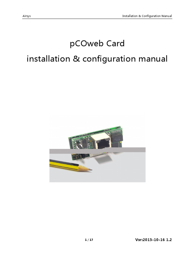 pCOweb Card Installation 1.2 | PDF | Booting | Computer Architecture