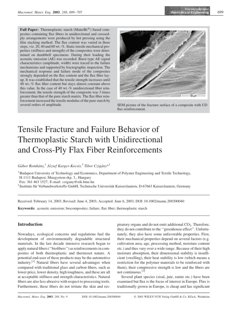 2003 - Tensile Fracture and Failure Behavior of Thermoplastic Strach ...