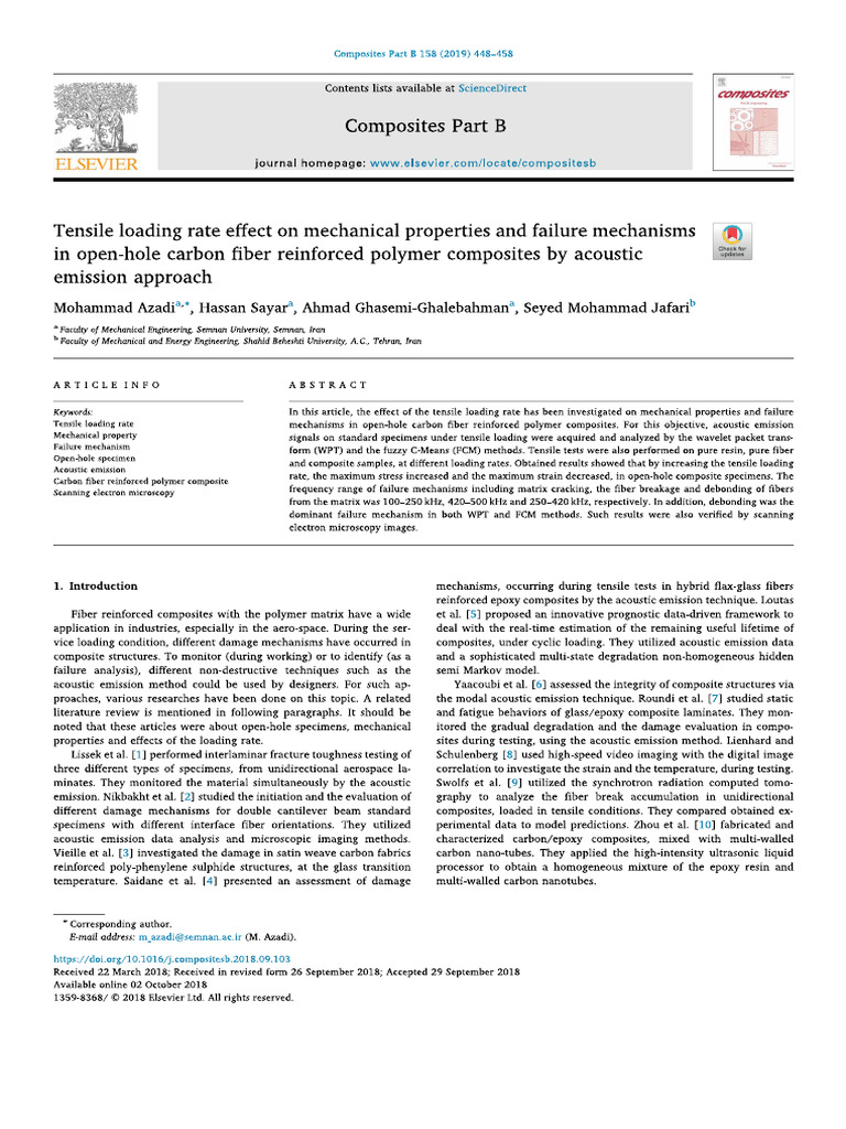 2019 - Tensile Loading Rate Effect On Mechanical Properties and Failure Mechanisms in Open-Hole ...